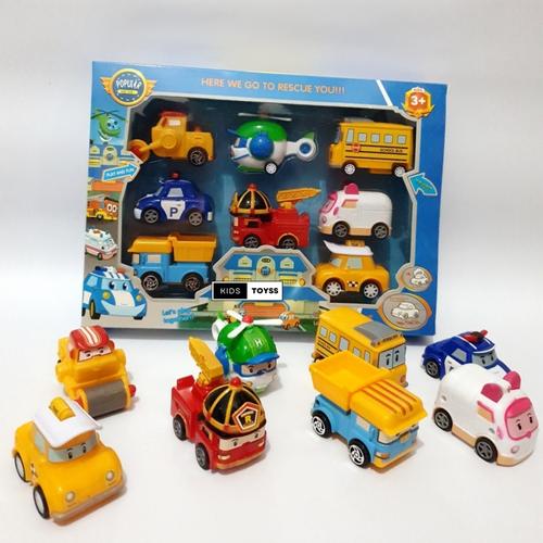 Jual Mainan Anak Mobil Mobilan Polii Diecast Figure Set Robocar isi 8 ...