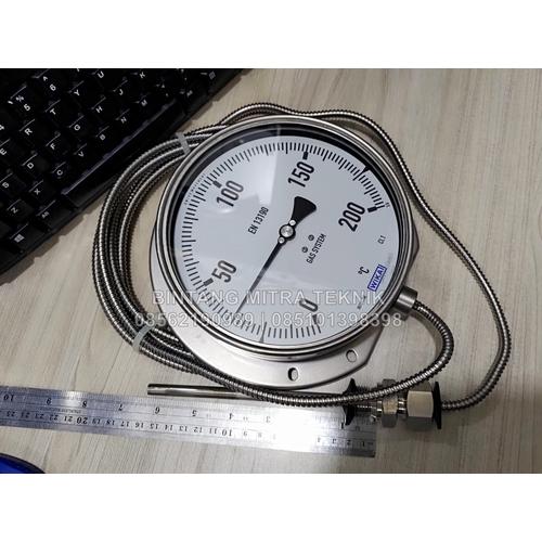Jual THERMOMETER KABEL WIKA / THERMOMETER KAPILER WIKA 6 INCH 200'C ...