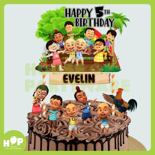 Jual Cake Topper Khitan / Khitanan UPIN IPIN + Custom Nama / Ulang ...
