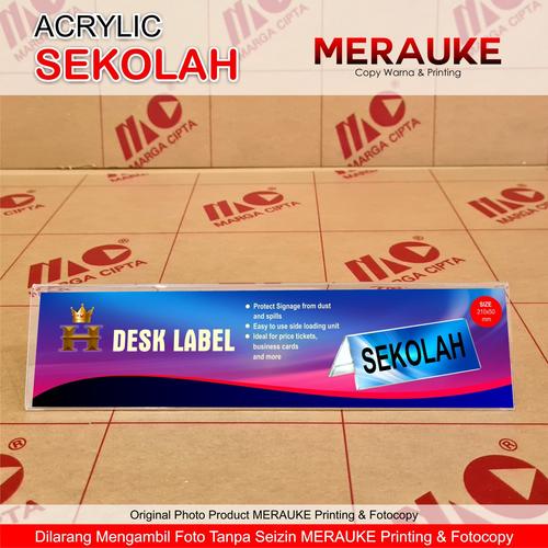 Jual STAND ACRYLIC SEKOLAH / DESK LABEL AKRILIK / LABEL ACRYLIC ...
