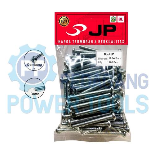 Jual BAUT JP M 5 X 45 MM - SEKRUP SKRUP BAUT JP 5X45 M5 X 45 ISI 100 PCS - Jakarta Pusat ...