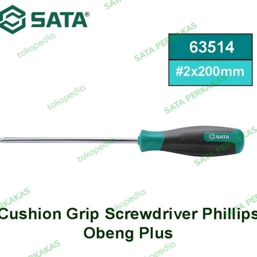 Jual OBENG PLUS 63514 CUSHION GRIP PHILLIPS SCREWDRIVER #2X200MM SATA ...
