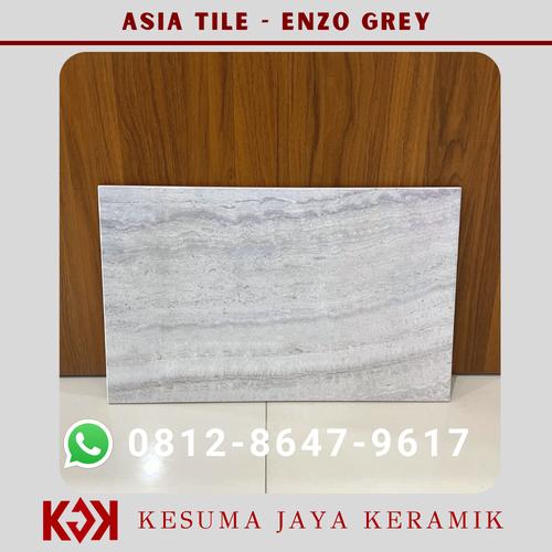 Jual Keramik 25x40 Asia Tile Enzo Grey Enzo Grey Decor Embossed ...