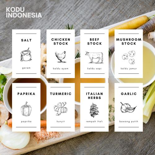 Jual STIKER LABEL SPICE JARS HERBS Stickers Bumbu Dapur Botol Kaca ...
