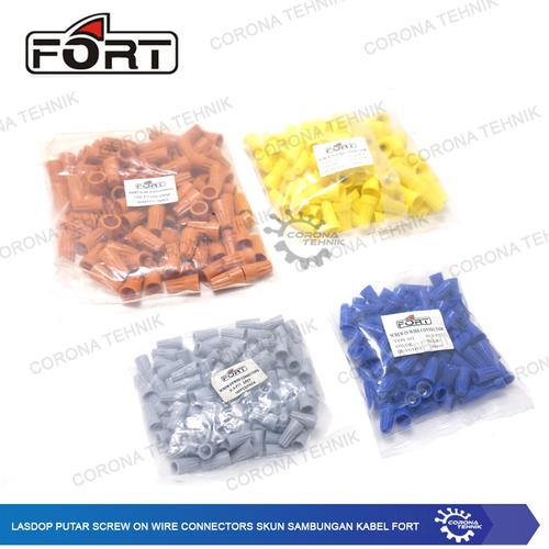 Jual Lasdop Putar Screw On Wire Connectors Skun Sambungan Kabel Fort ...