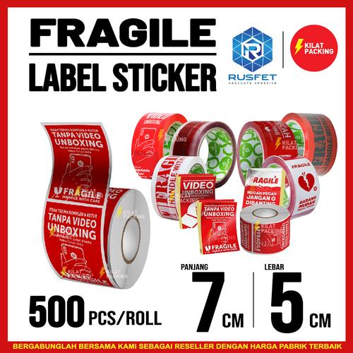 Jual Stiker Unboxing Fragile Sticker Label Video Unboxing 500pcs Per ...