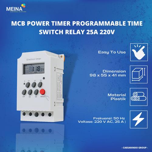 Jual MCB POWER TIMER PROGRAMMABLE 25A 220V / MCB KAMPA 220V KG316T ...
