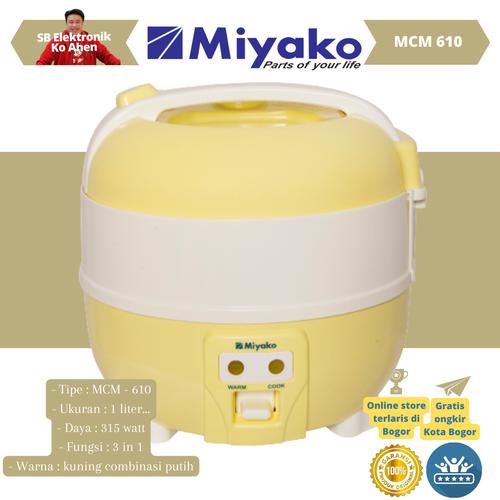 Jual Magic Com Rice Cooker Miyako MCM-610 MCM610 1Liter Garansi Resmi ...