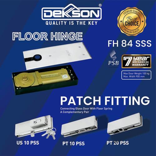 Jual Paket Komplit Set Floor Hinge Dekkson FH 84+Patch Fitting Dekkson ...