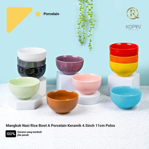 Promo Mangkok Nasi Rice Bowl A Porcelain Keramik 4.5inch 11cm Polos ...