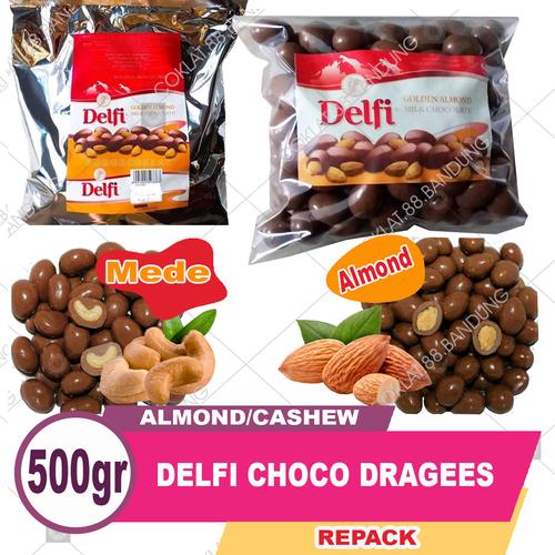 Jual DELFI ALMOND 500GR, COKLAT DELFI CASHEW 500 GR GRAM CHOCO DRAGEES - MEDE/CASHEW - Kota ...