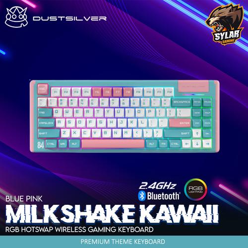 Jual DustSilver Blue Pink Milkshake Kawaii Hotswap Wireless Gaming ...