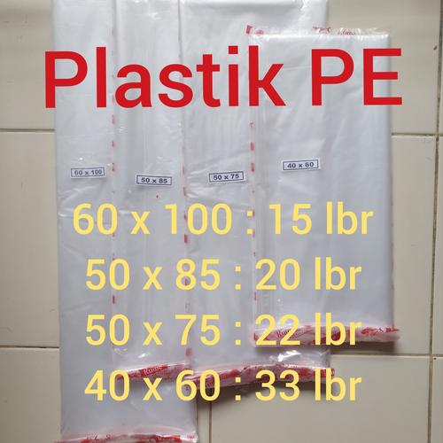 Jual Plastik PE besar bening besar 40x60 50x75 50x85 60x100 - 60x100 ...