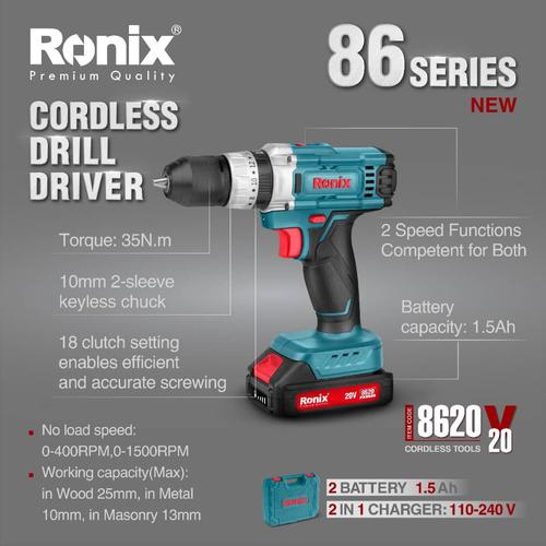 Jual Ronix Model 8620 Cordless Impact drill driver 20V lxt - Kota ...