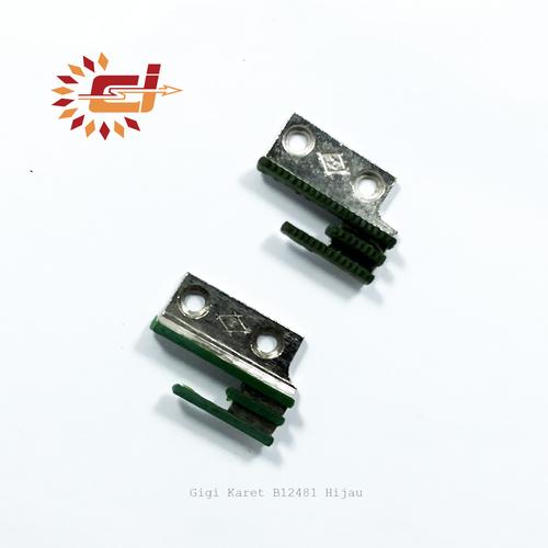 Jual Gigi Karet B12481 Hijau Polos Dan Bergerigi Mesin Jahit - Hijau ...