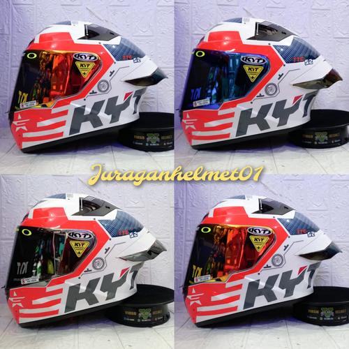 Jual HELM KYT TT COURSE MOTIF FUSELAGE RED PAKET GANTENG - PG fus.red v-rd, M - Kab. Bekasi ...
