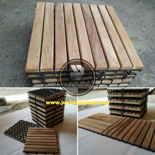 Jual Decking Tile - Ubin Kayu Jati Mozaik Bongkar Pasang - Lantai Pool ...