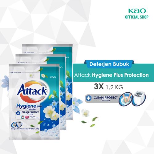 Promo Attack Hygiene Plus 1.2kg Triplepack - Deterjen Bubuk Untuk Mesin ...