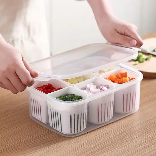 Jual Wadah Kotak Saringan 6 in 1 Tempat Bawang Sayuran Racikan Masak ...