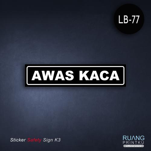 Jual Stiker Safety Sign K3 Rambu Awas Kaca UK.4x18cm - Hitam - Jakarta ...