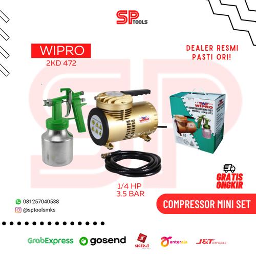 Jual COMPRESSOR MINI SET / COMPRESOR KOMPRESOR CAT SPRAY GUN WIPRO 2KD ...