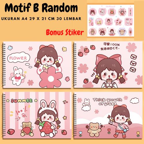Jual Buku Gambar Lukis Sketsa Anak Mewarnai Sketchbook A4 ST0021 ...