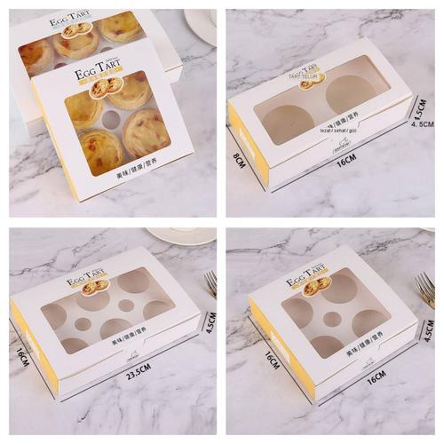 Promo Box Egg Tart Mini Kotak Kue Pie Susu Dus Kue Egg Tart Cake Box ...