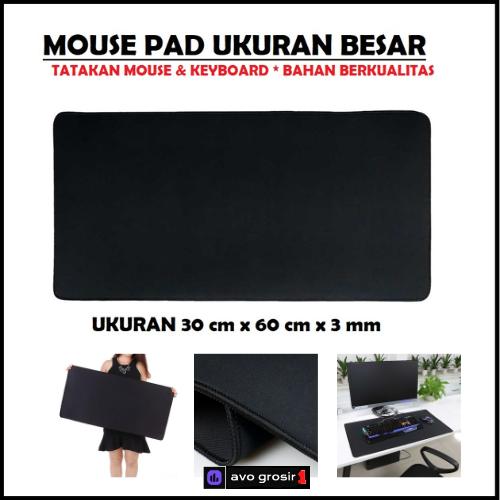 Jual Mouse Pad Tatakan Alas Mouse Besar 30 x 60 cm Desk Mat Pro - HITAM ...