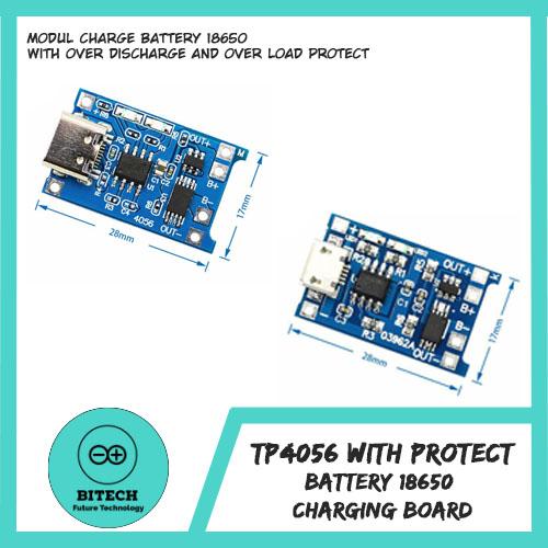 Jual Modul TP4056 Micro USB Charger 18650 Baterai Lithium 5V 1A - Kota ...