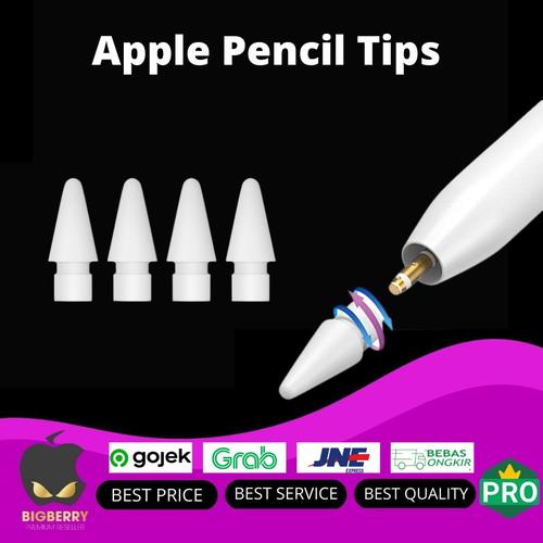 Jual Original Apple Pencil 1 2 Gen Replacement Nib Tip Tips iPad Ready ...