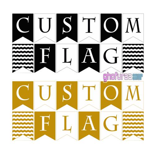 Jual CUSTOM Banner Motif / Bunting Flag Tulisan FAREWELL PARTY Hitam ...