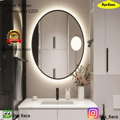 Jual CERMIN WASTAFEL / CERMIN DINDING KAMAR MANDI OVAL FRAME LED ...