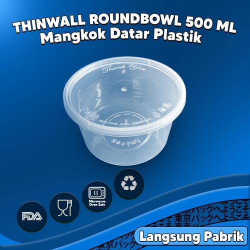 Jual THINWALL BULAT 500ML - MANGKOK MAKAN PLASTIK ISI 25 SET PREMIUM - 500ml, PER 25 PCS - Kota ...