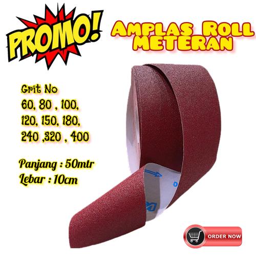 Jual Amplas Meteran Amplas Roll 60 80 100 120 180 240 320 400 Ampelas ...