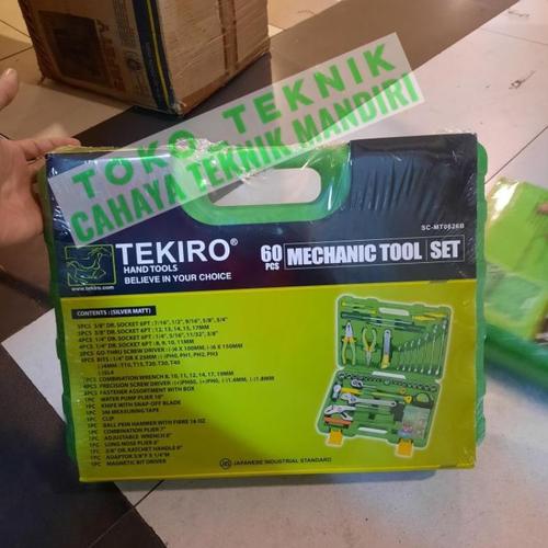 Jual mekanik tool set 60 pcs box plastik TEKIRO kunci perkakas bengkel ...