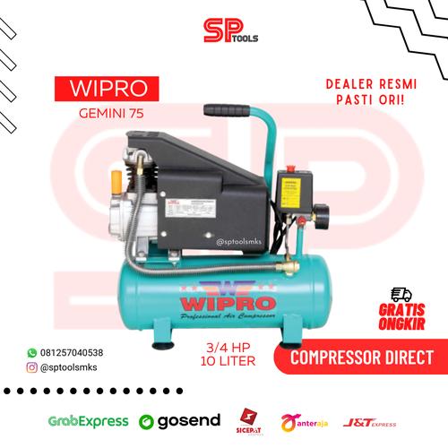 Jual COMPRESOR KOMPRESOR ANGIN UDARA 3/4HP 0.75HP 10 LITER WIPRO GEMINI ...