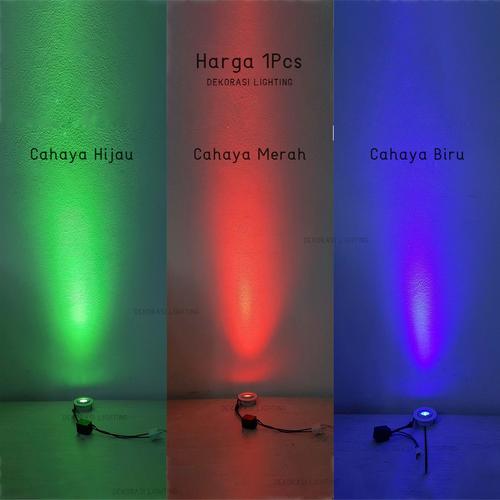 Jual Downlight mini hijau merah biru putih 1.5w sorot atur arah cahaya ...