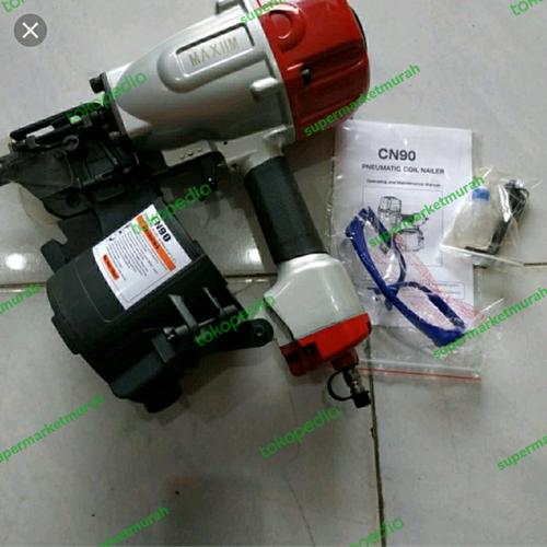 Jual Air Nailer Maxiim CN90 Mesin Paku Tembak Pallet Coil Nail Palet CN ...