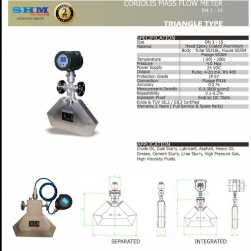 Jual Coriolis Mass Flow Meter SHM Triangle Type DN15 - Jakarta Pusat ...