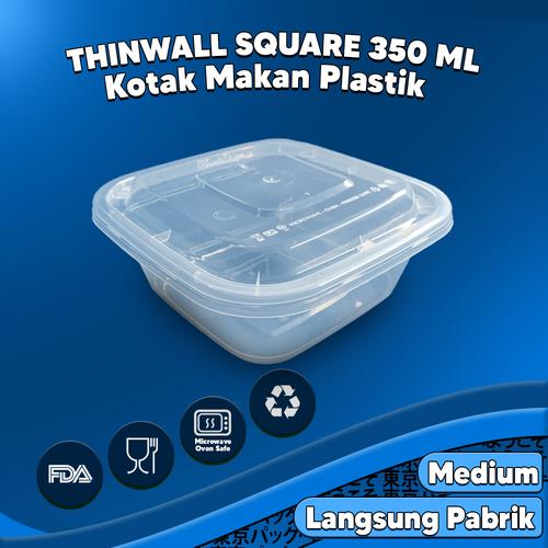 Jual Kotak Makan Persegi 350ml Box Thinwall Food Container 25pcs