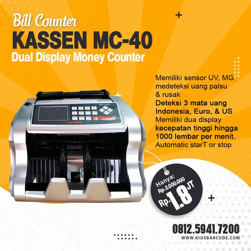 Jual Mesin Hitung Uang Bill Counter KASSEN MC-40 - Kota Bekasi - Kios Barcode | Tokopedia