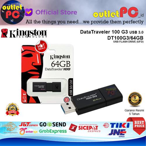 Jual KINGSTON FLASHDISK DATATRAVELER 100 G3 64GB DT100G3/64GB USB3.0 64 UFD - Kota Medan ...