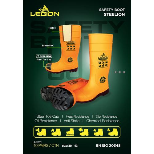 Jual Boot Safety Legion Steelion Steel Toe / Boot Safety Legion Ujung ...