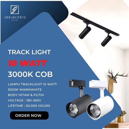 Jual Lampu LED Tracklight COB 10 Watt 3000K Warmwhite Hideki - Hitam ...