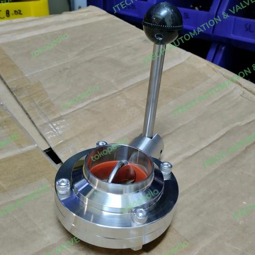 Jual Butterfly valve stainless ss 304 sanitary 3" inch - Jakarta Barat ...