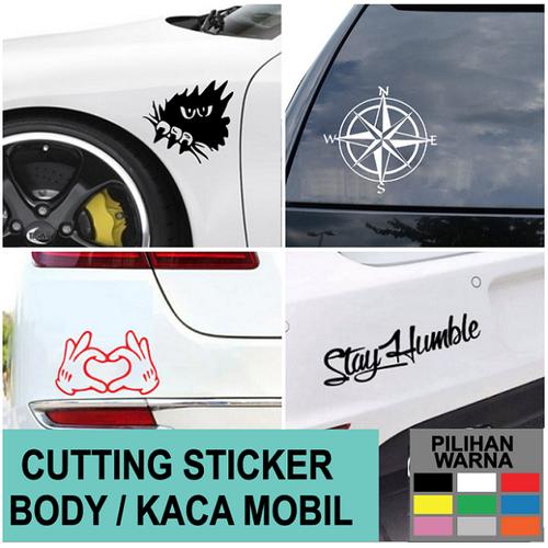 Jual Stiker Mobil Unik Lucu Cutting Sticker Monster Scratch - Monster ...