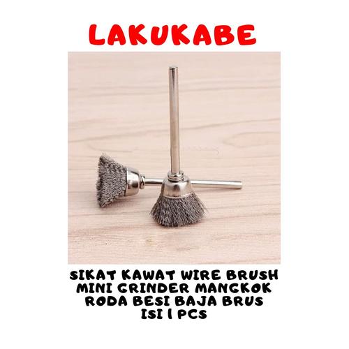 Jual SIKAT KAWAT WIRE BRUSH MINI GRINDER MANGKOK RODA BESI BAJA BRUS ...
