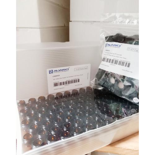 Jual Sample Botol Vial 5 ml Amber Screw Vial with Cap & PTFE Septa ...