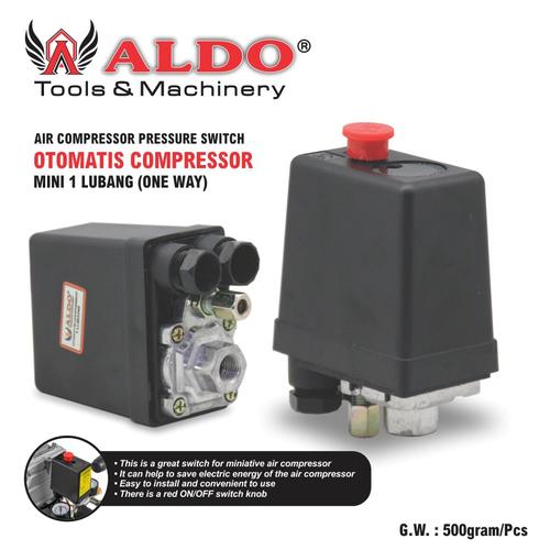 Jual ALDO SWITCH OTOMATIS KOMPRESOR MINI 1 LUBANG AIR COMPRESSOR ...