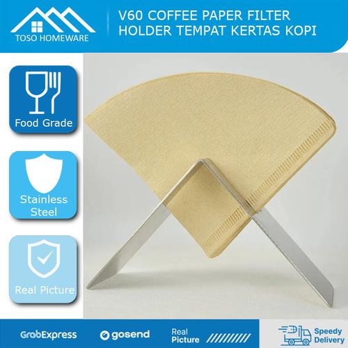Jual V60 Coffee Paper Filter Holder Tempat Kertas Kopi Stainless Filter ...